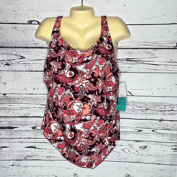 Sea & Sand | Swim | Sea Sand Beachwear Nwt Size 2w Pink Paisley Print ...